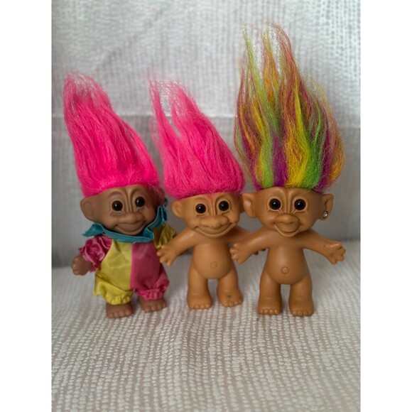 Russ | Toys | Russ Trolls Bright Toys Rainbow Pink Hair And Clown Troll ...
